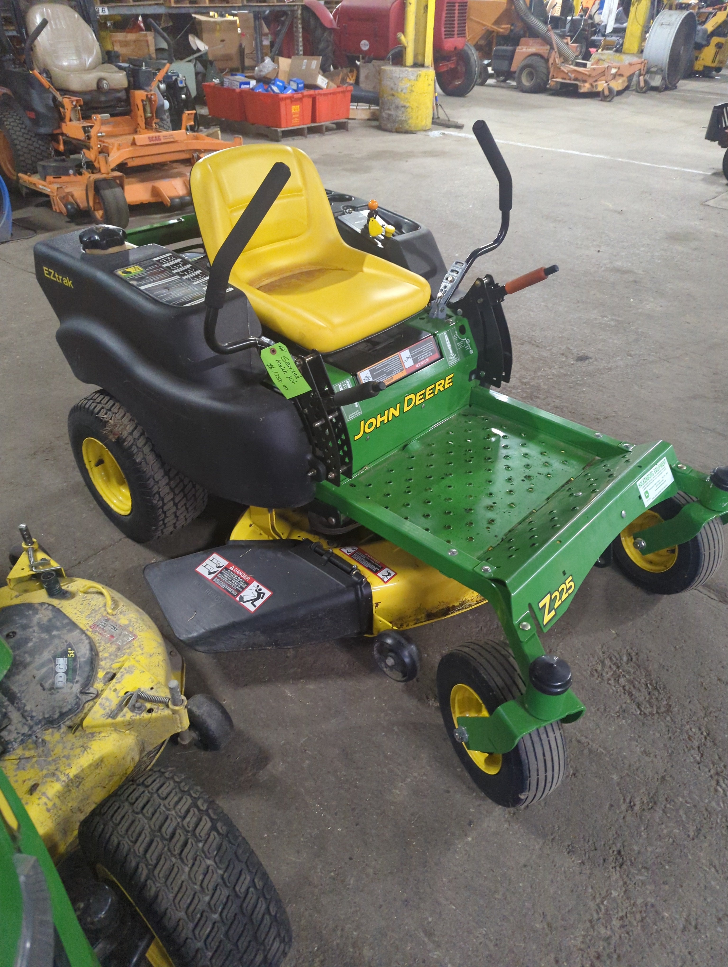 John Deere Z225 (42") used zero turn mower – Adams Small Engine LLC