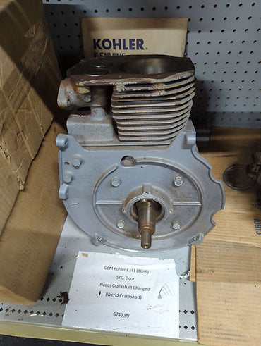 Kohler K341 (16hp) short block, stub crankshaft, New OEM – Adams Small ...