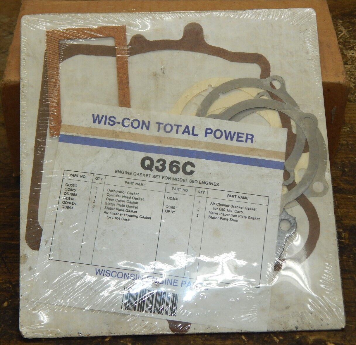 Wisconsin Engine Gasket Set Q36C for S8D (Sealed) – Adams Small Engine LLC