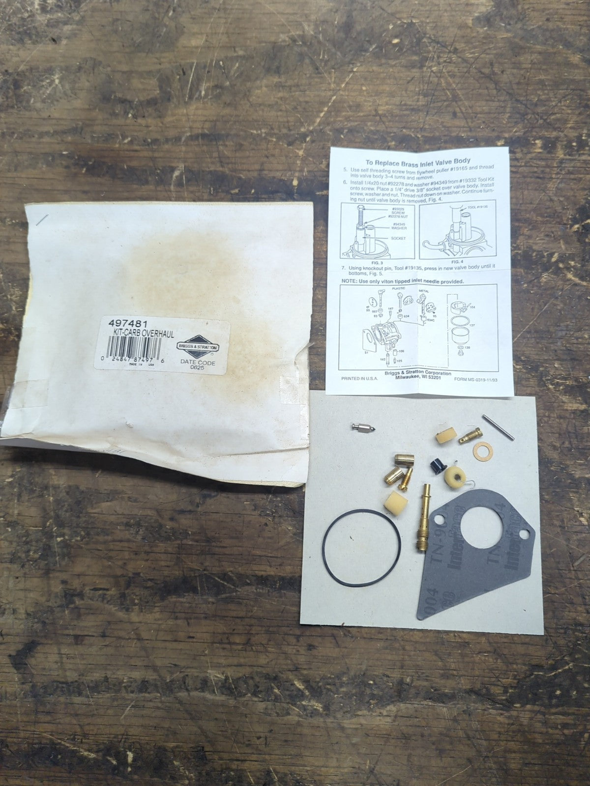 CARBURETOR KIT BRIGGS AND STRATTON 497481 10939 – Adams Small Engine LLC