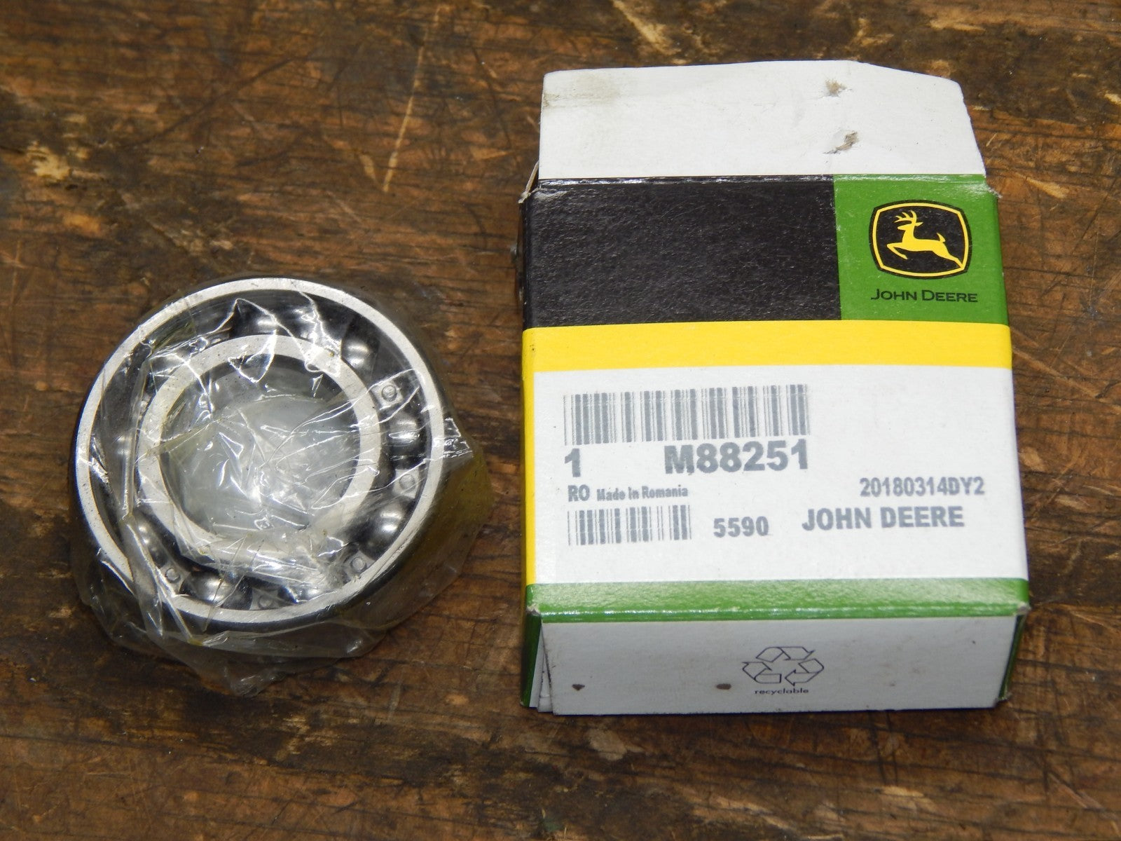 M88251 John Deere OEM Spindle Deck Bearing – Adams Small Engine LLC
