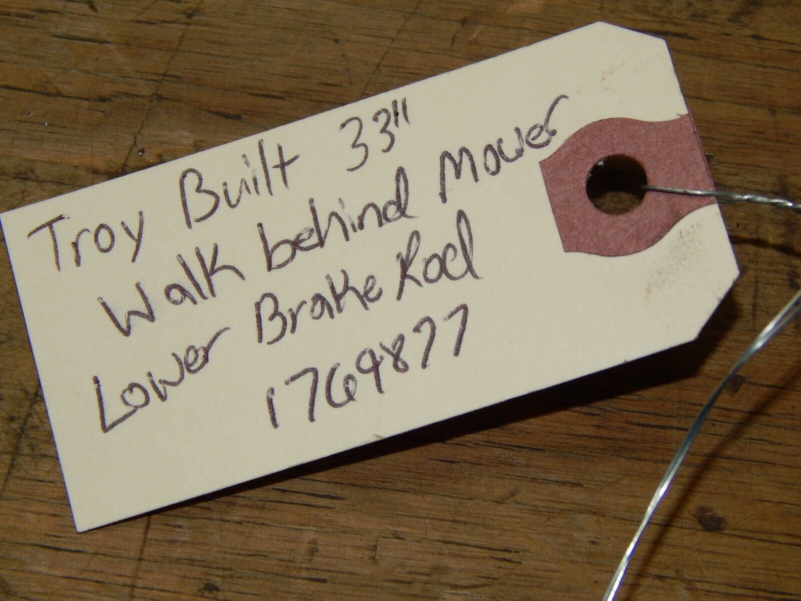 Troy Bilt/ Cub Cadet Wide Cut 33" Walk Behind- Lower Brake Rod 1769877 ...